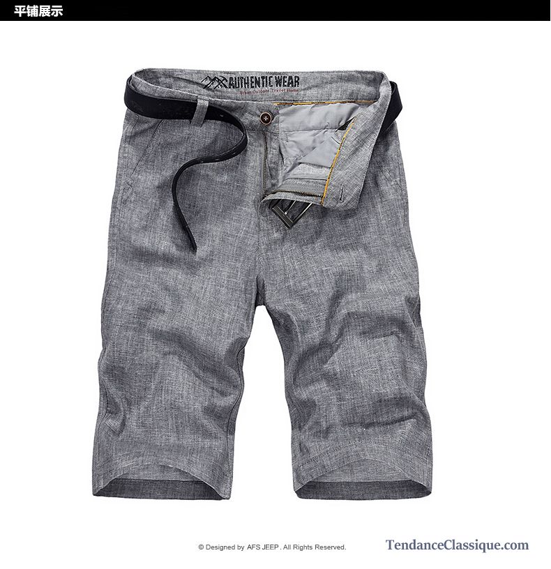 Short Homme À Carreaux Palegoldenrod, Short Homme Été